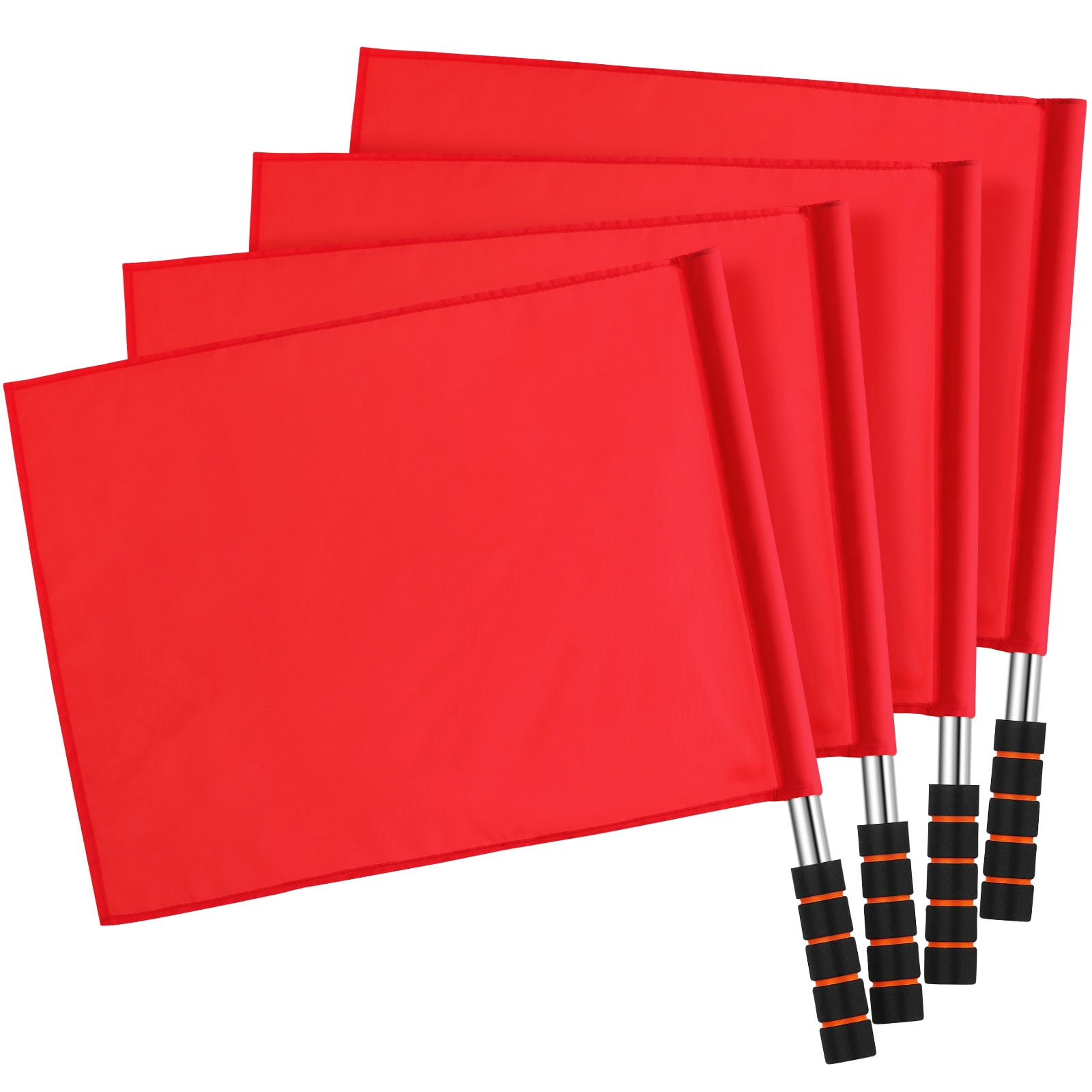 Weiwei 4pcs Track & Field Referee Flags Stainless Steel Volleyball Line ...