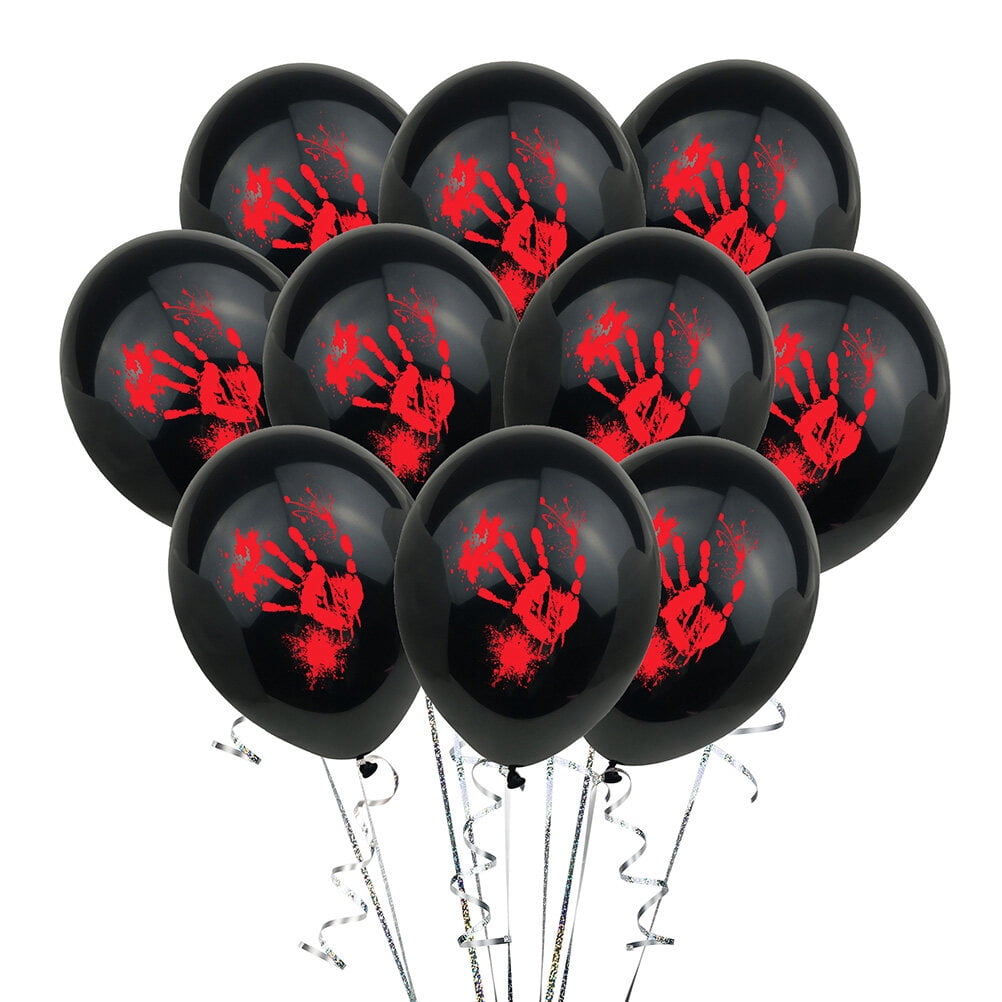 Weiwei Blood Splatter Handprint Balloons (20pcs, Black/Red) - Walmart.com
