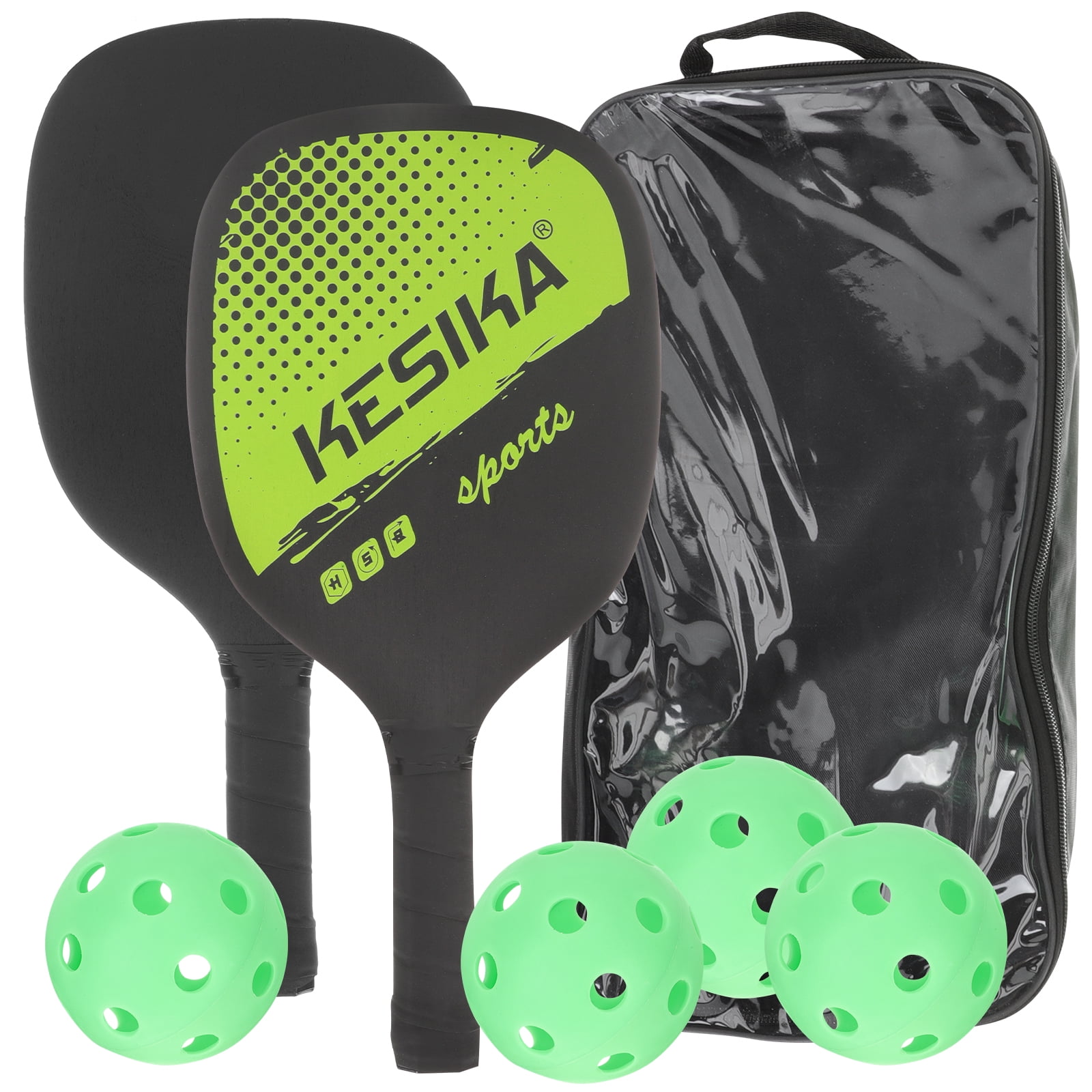 Weiwei Pickleball Paddles Set with Storage Bag and Comfort Grip ...