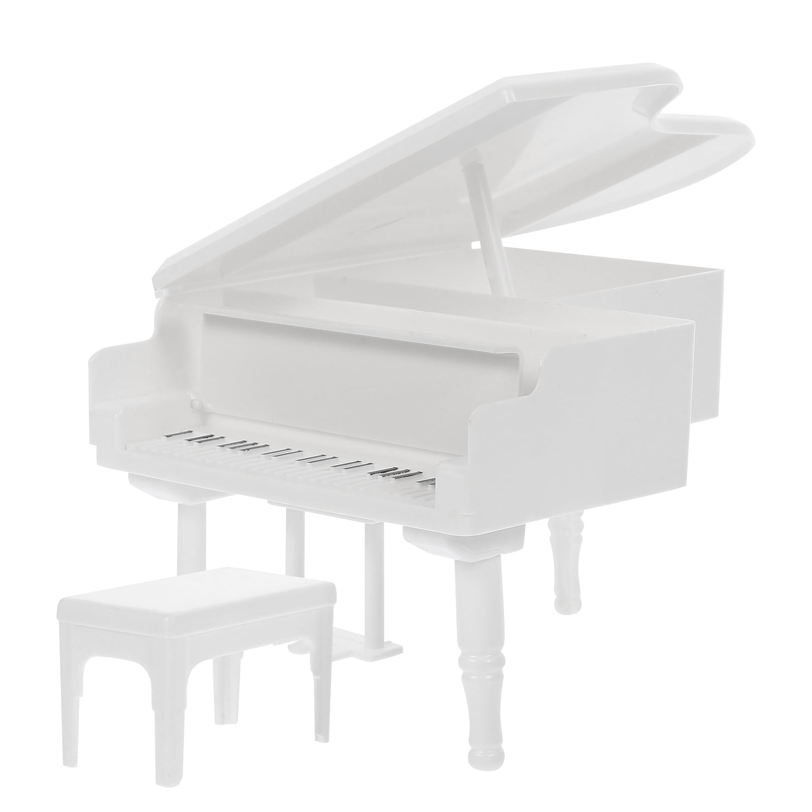Weiweiguan 1 Set Miniature Piano and Chair Model Doll House Piano Doll ...