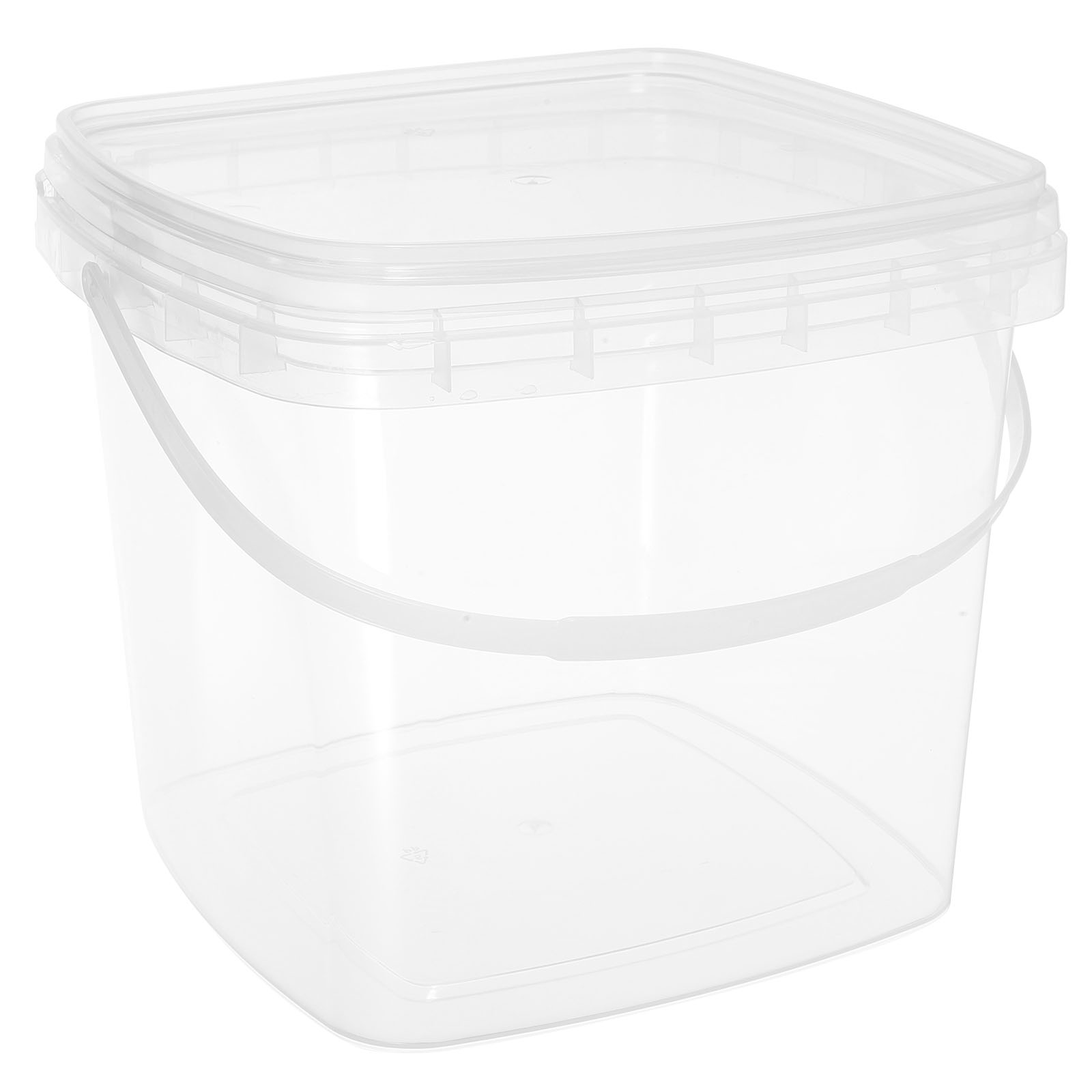 Weiweiguan 2pcs Square Plastic Buckets With Lids Handles Reusable ...