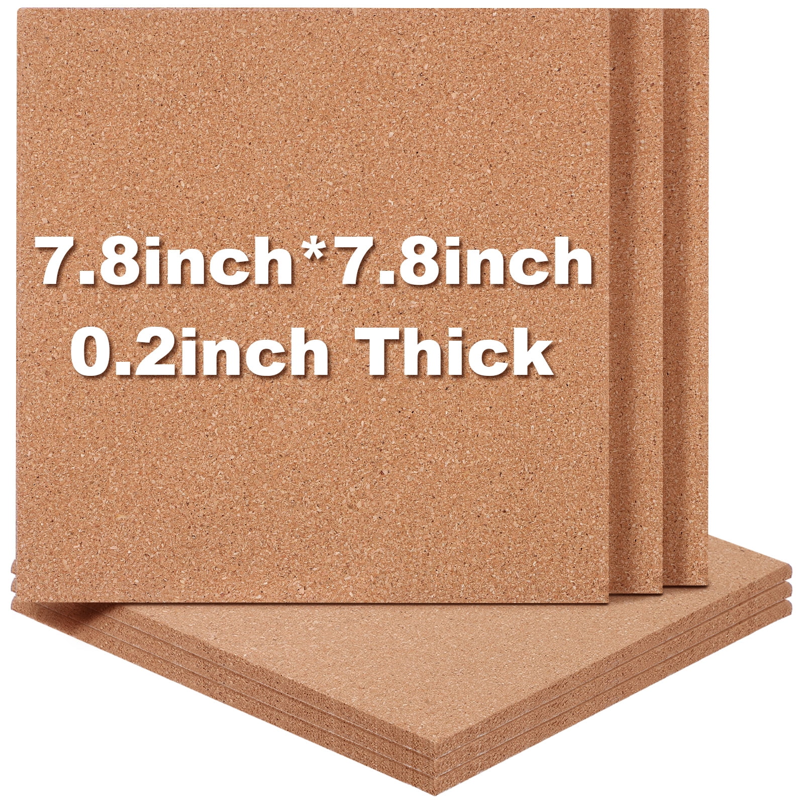 Weiweiguan 6 Pcs Cork Board Cork Bulletin Board Square Cork Message ...