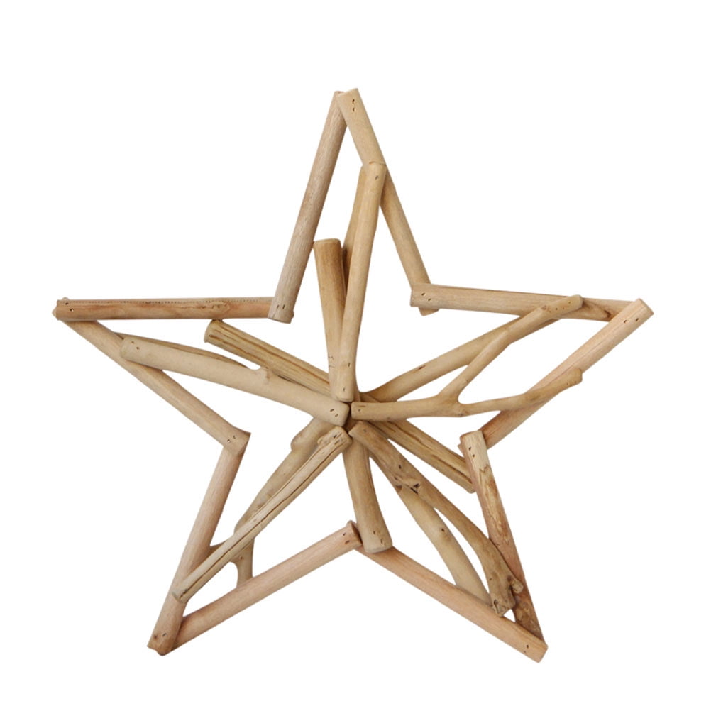 Weiweiguan Handmade Wooden Christmas Tree Topper Star Decoration ...