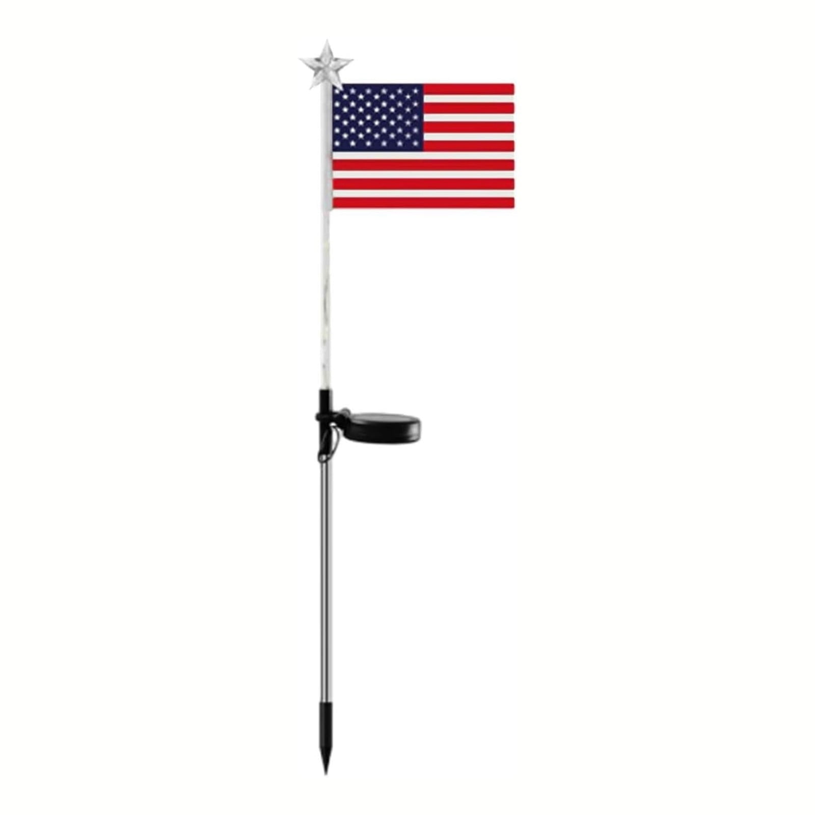 Weixuan Solar American Flag Light – 2 LED Beams Patriotic Garden Lights ...