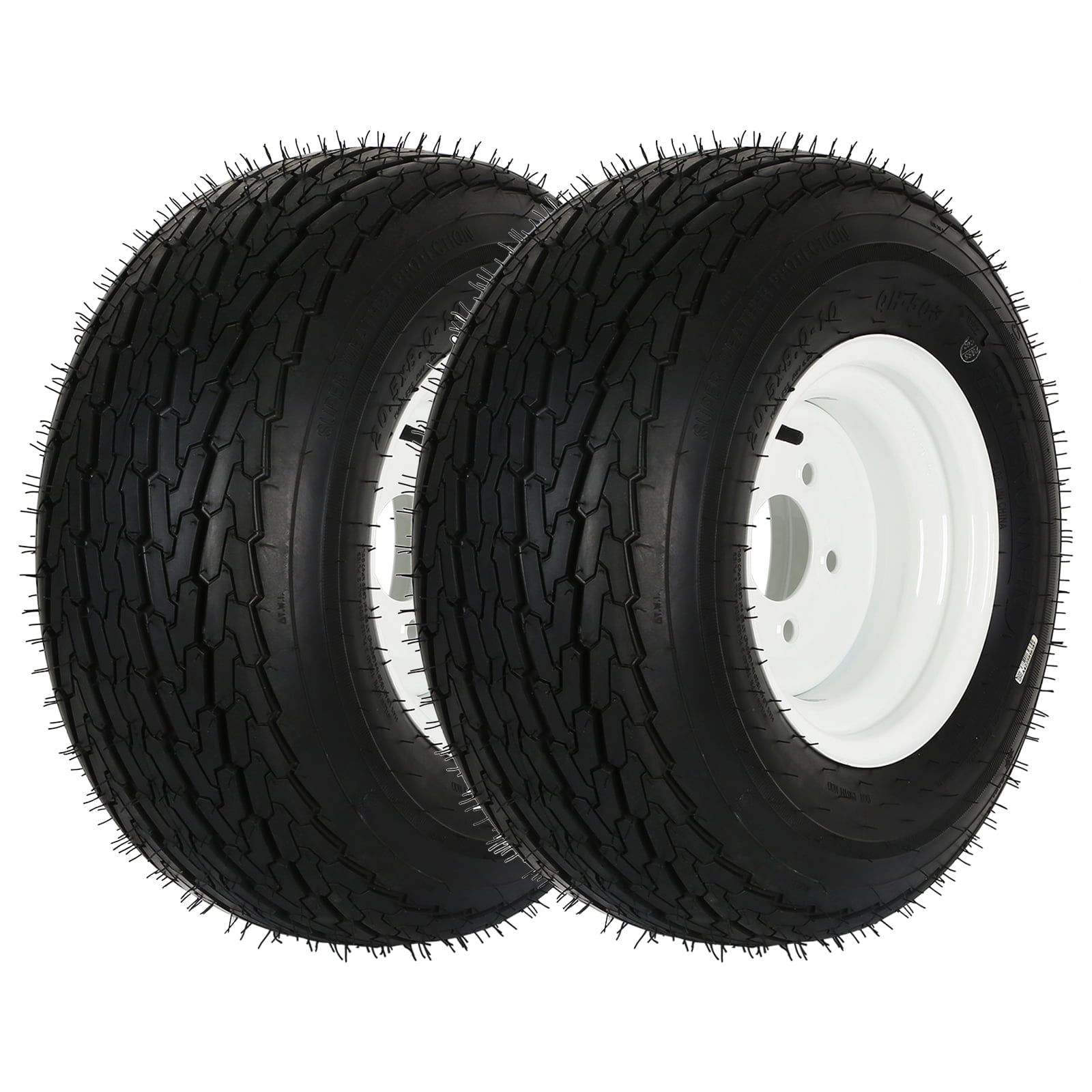 Weize 20.5X8.0-10 Trailer Tires with 10" Rims, 20.5x8x10 Tire, 5 Lug on ...