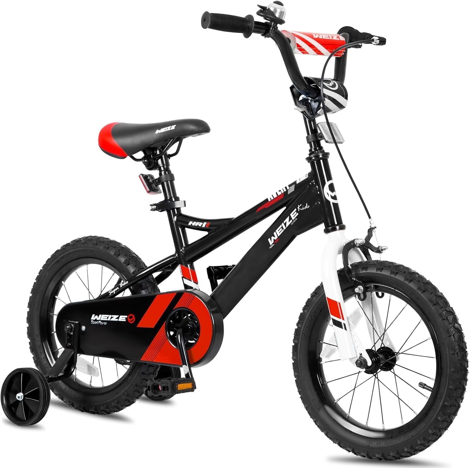 Weize Kids Bike, 14 Inch Children Bicycle for Boy Girl Toddler Age 3-5 Years Old, Rider Height ...