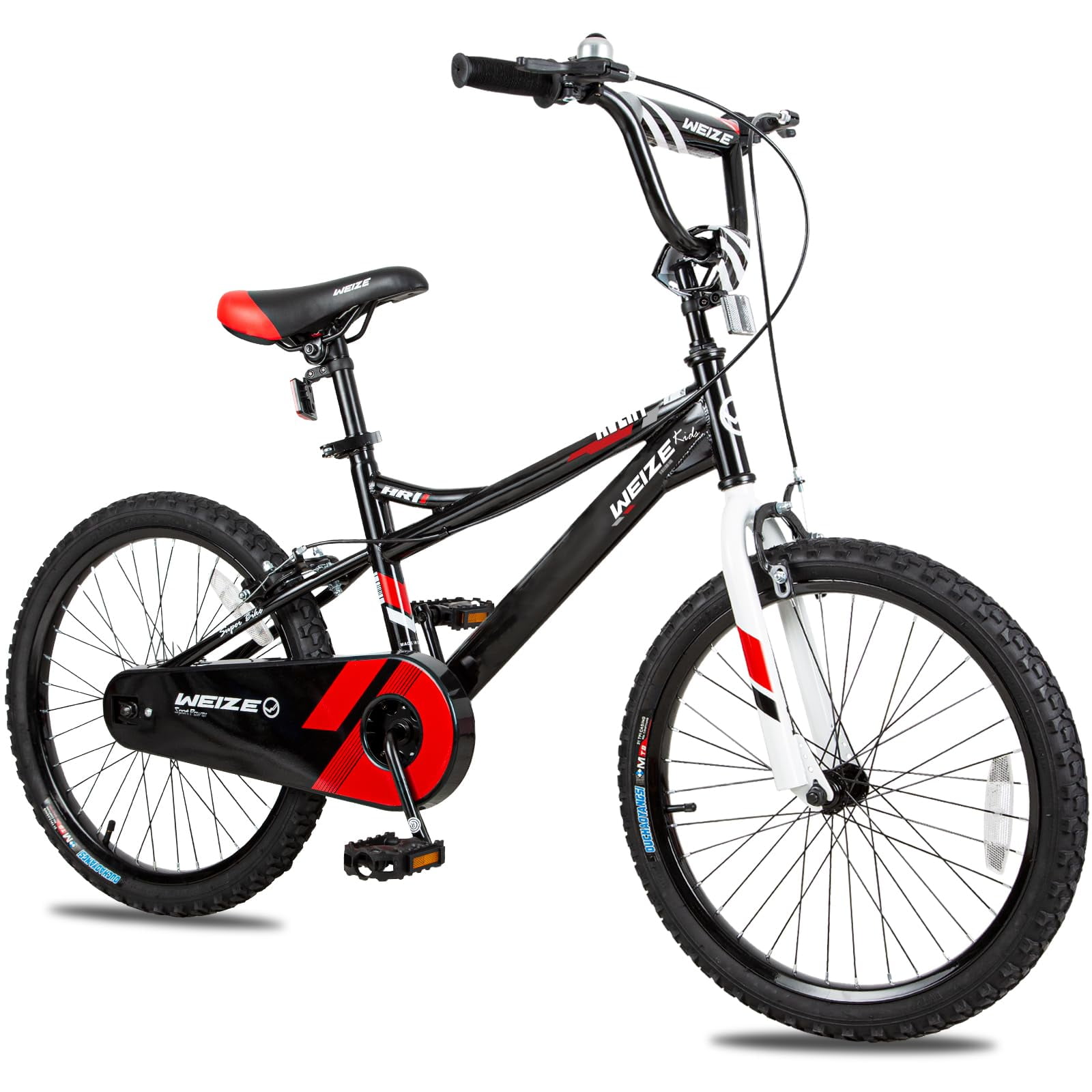 Weize Kids Bike, 20 Inch Children Bicycle for Boy Girl Toddler Age 6-12 Years Old, Rider Height ...