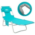 WEJOY Folding Beach Lounge Chair, Face Down Adjustable, Lightweight ...