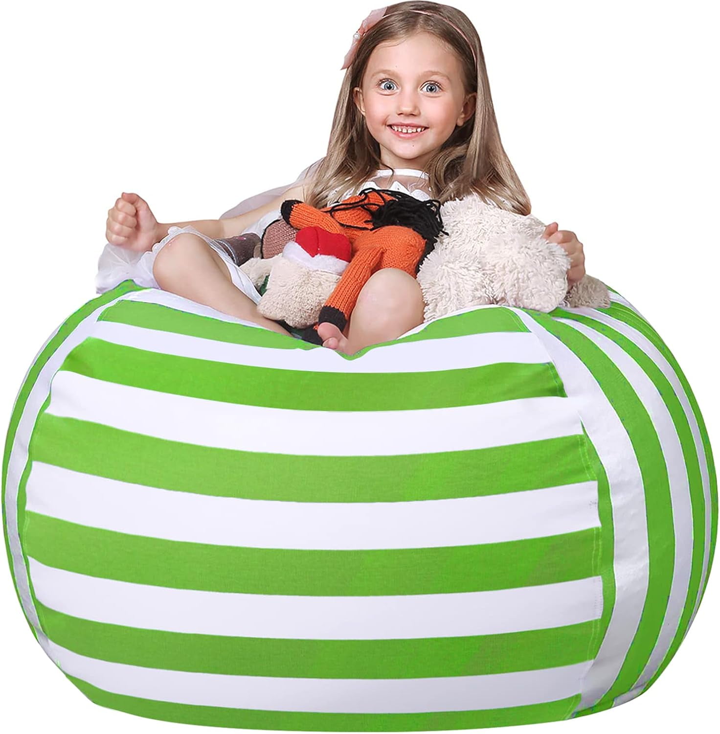 Wekapo Stuffed Animal Storage Bean Bag Chair Cover for Kids | Stuffable ...