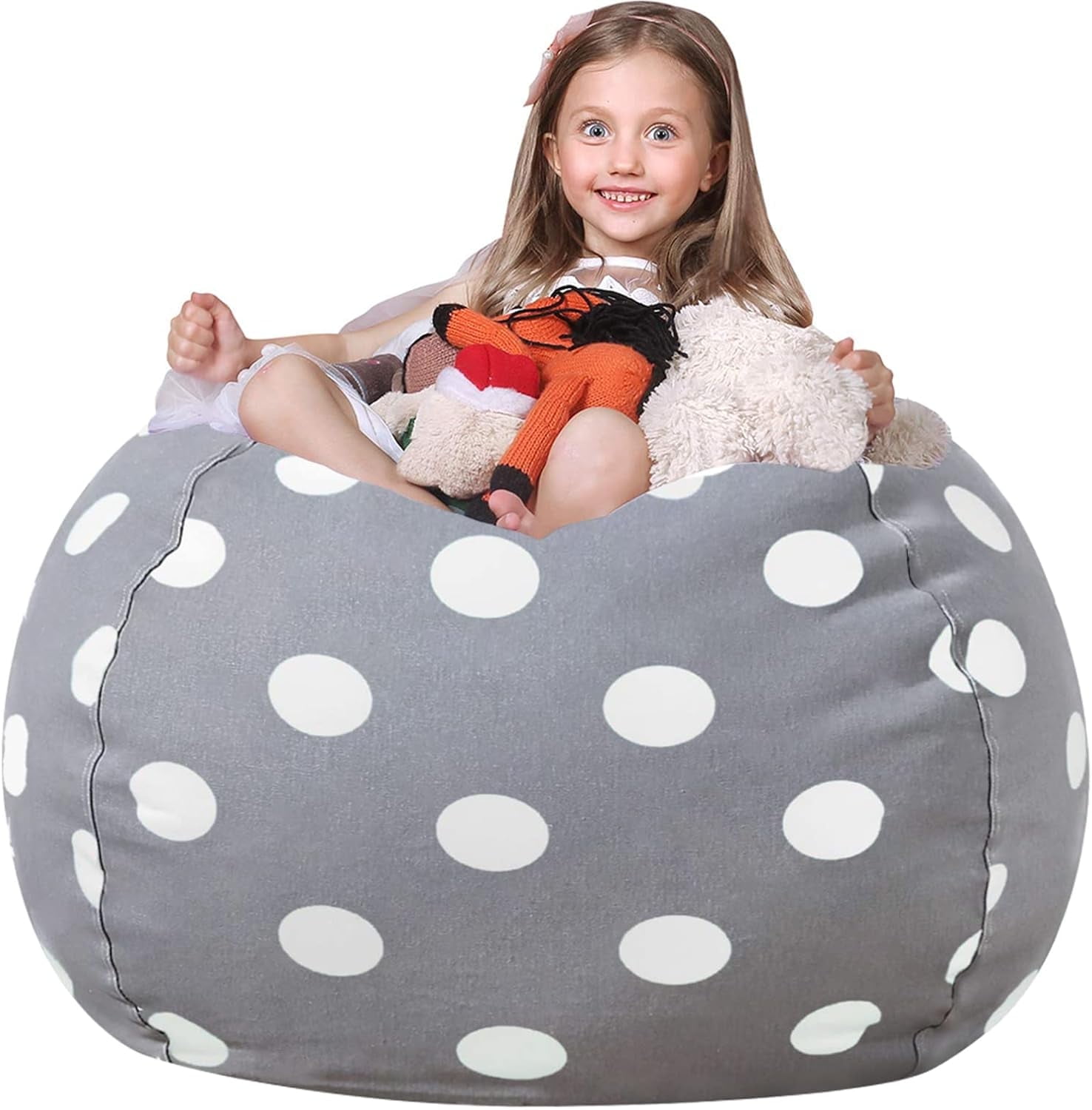 Wekapo Stuffed Animal Storage Bean Bag Chair Cover for Kids | Stuffable ...