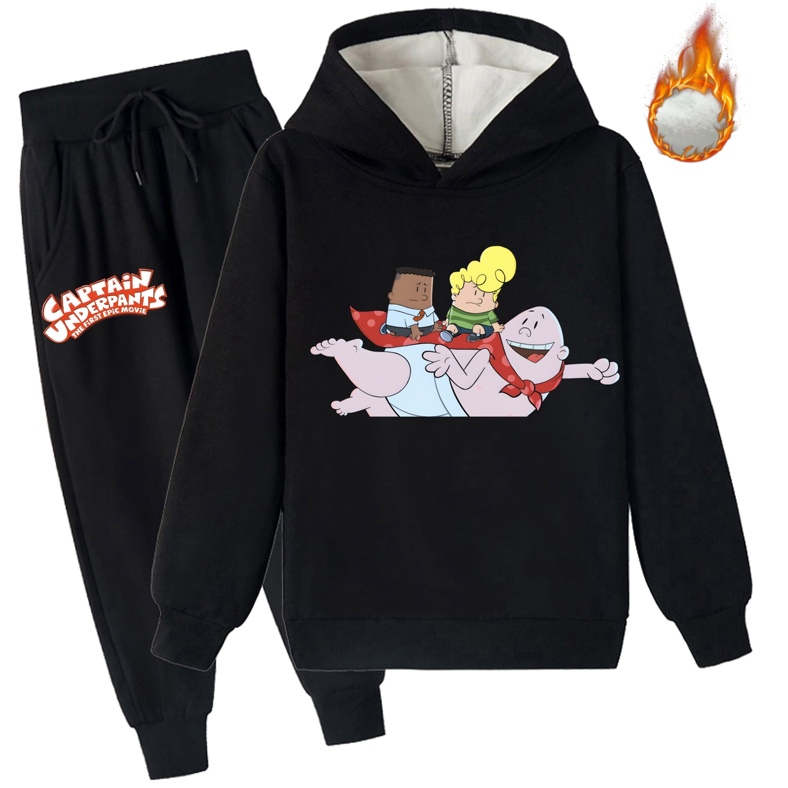 Wekeiyo Captain Underpants Kids Fleece Hoodie Set - Boys & Girls ...