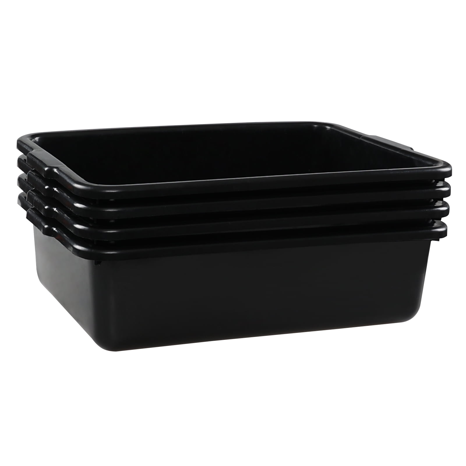 Wekioger 4-Pack 22 L Plastic Commercial Bus Tub, Large Restaurant Bus ...