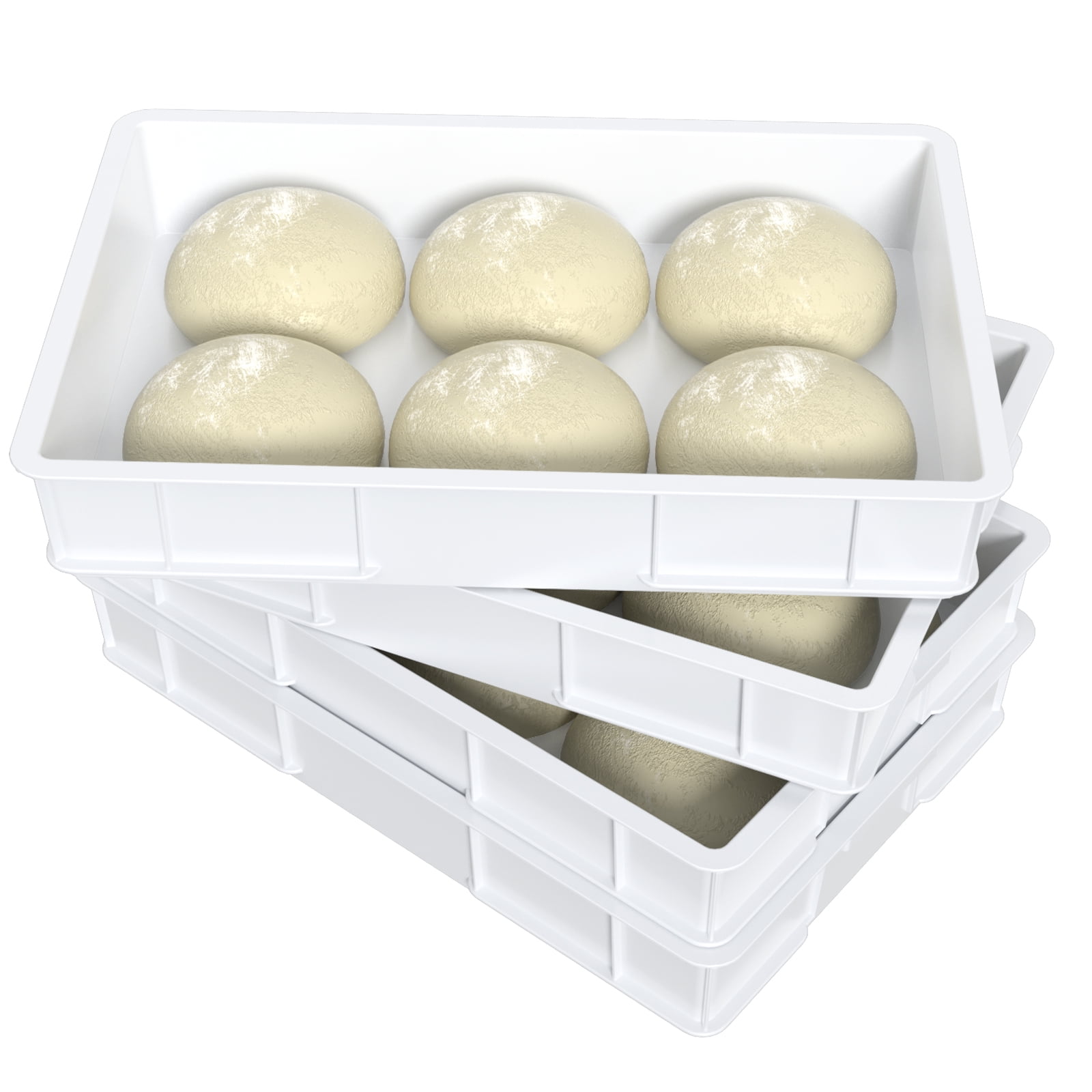 Wekioger White Commercial Dough Proofing Boxes, Plastic Stackable Pizza ...
