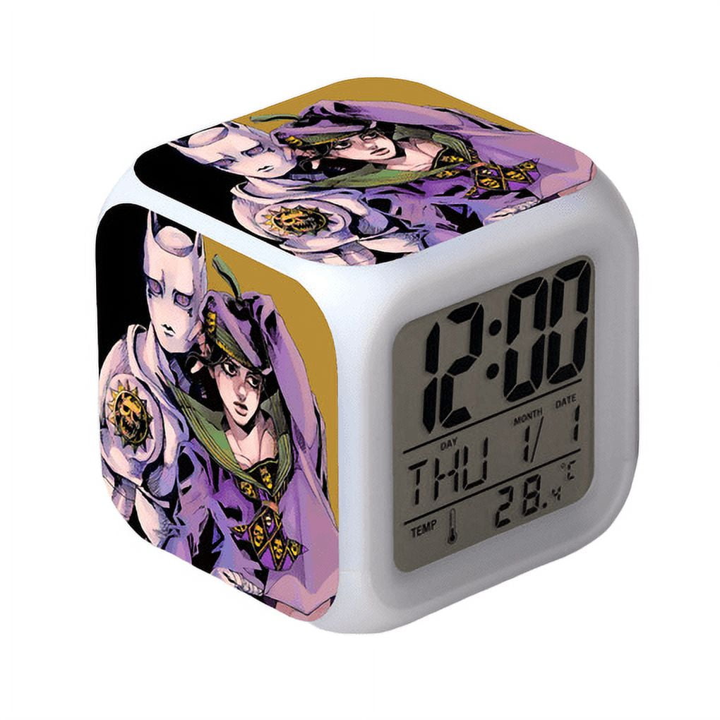 Wekity Anime Alarm Clock One Piece LED Square Clock Digital Alarm Clock ...
