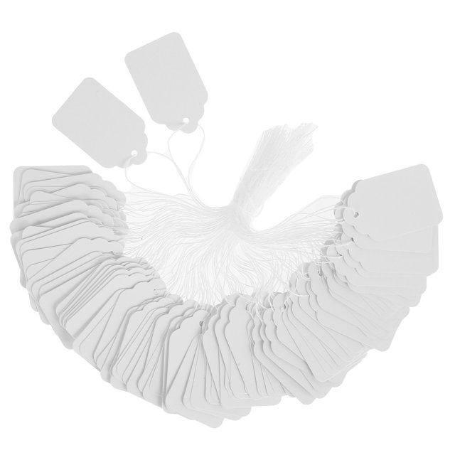 Wekvgz 1000 Pcs Price Tags Paper Hang Tags with Hanging Strings ...