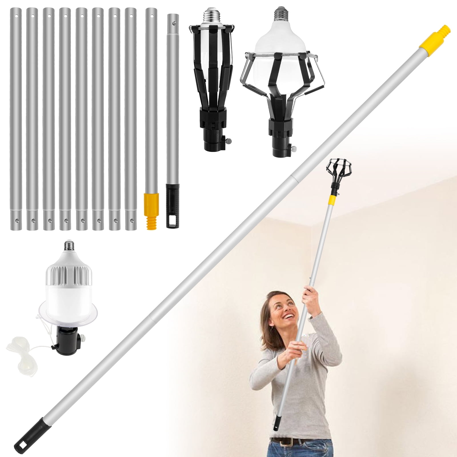 Wekvgz 12FT Light Bulb Changer for High Ceilings Lightweight Aluminium ...