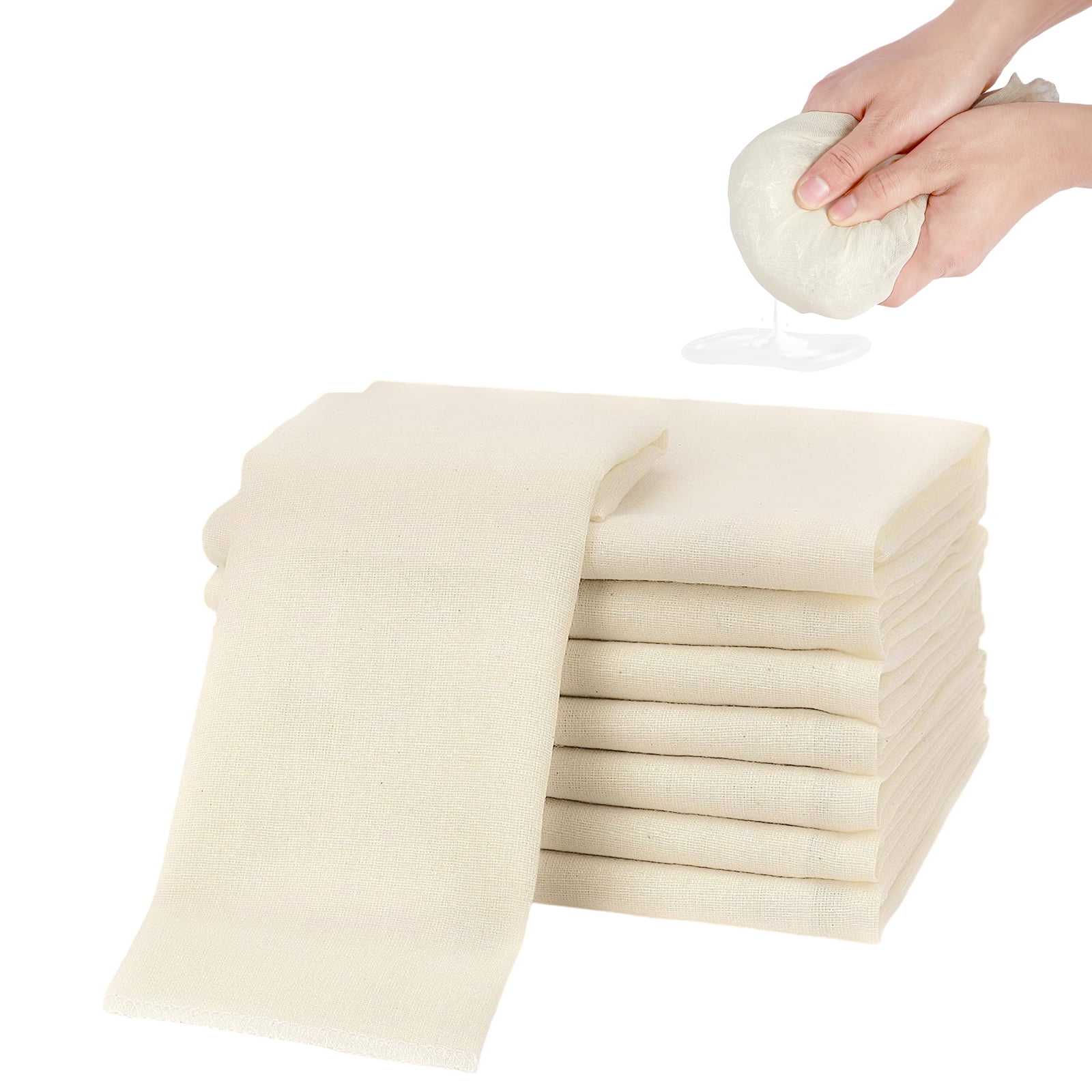 Wekvgz 12Pcs Cheese Cloths Natural Unbleached Cotton Cheesecloth 20 ...
