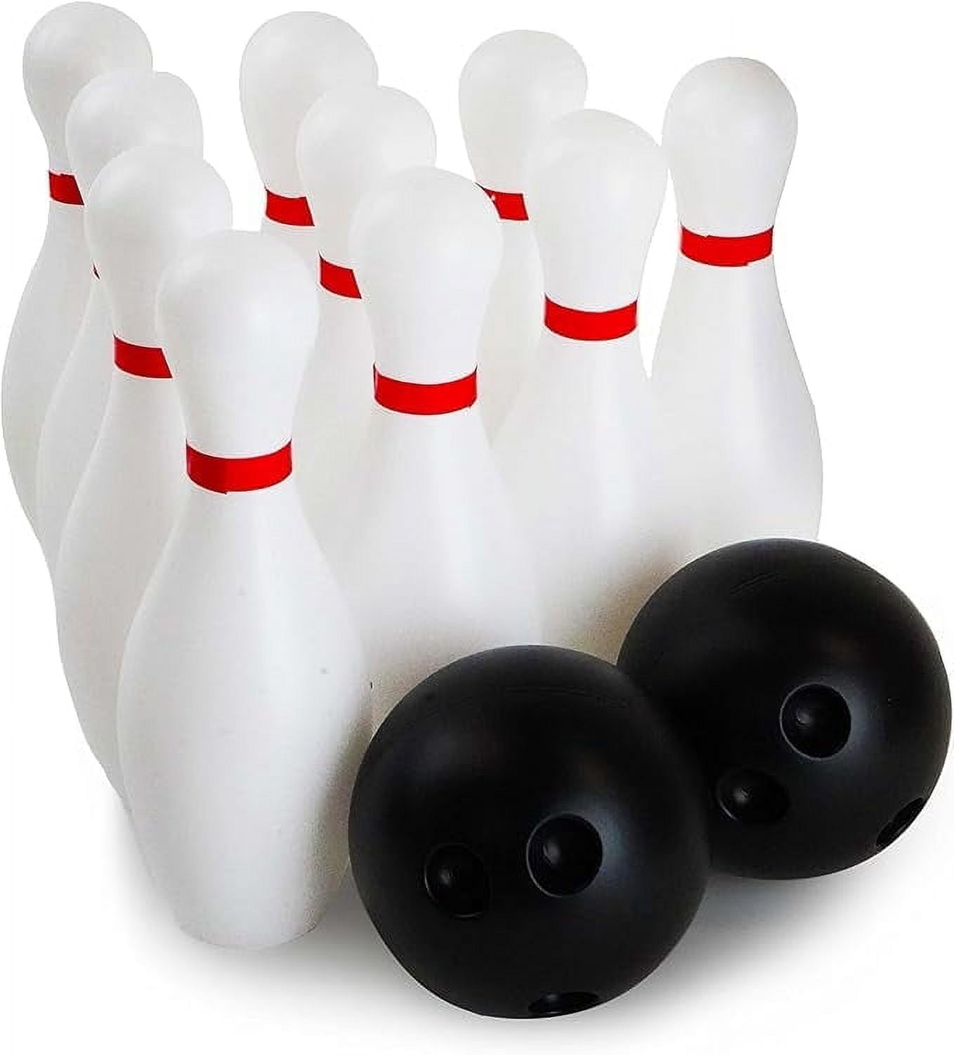 Wekvgz Kids Bowling Set Includes 10 White Pins and 2 Balls, Indoor ...
