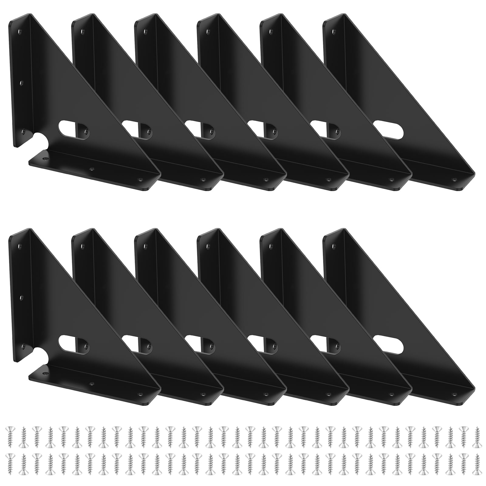 Wekvgz 12pcs Triangle Corner Bracket Steel Corner Brace Bracket ...