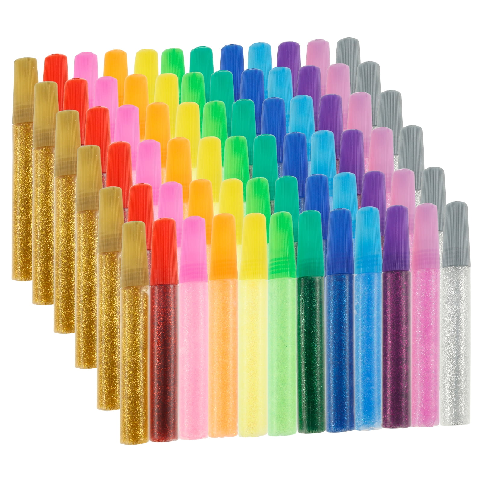 Wekvgz 144Pcs Glitter Glue Pens 12 Colors Glitter Glue Sticks Easy to ...
