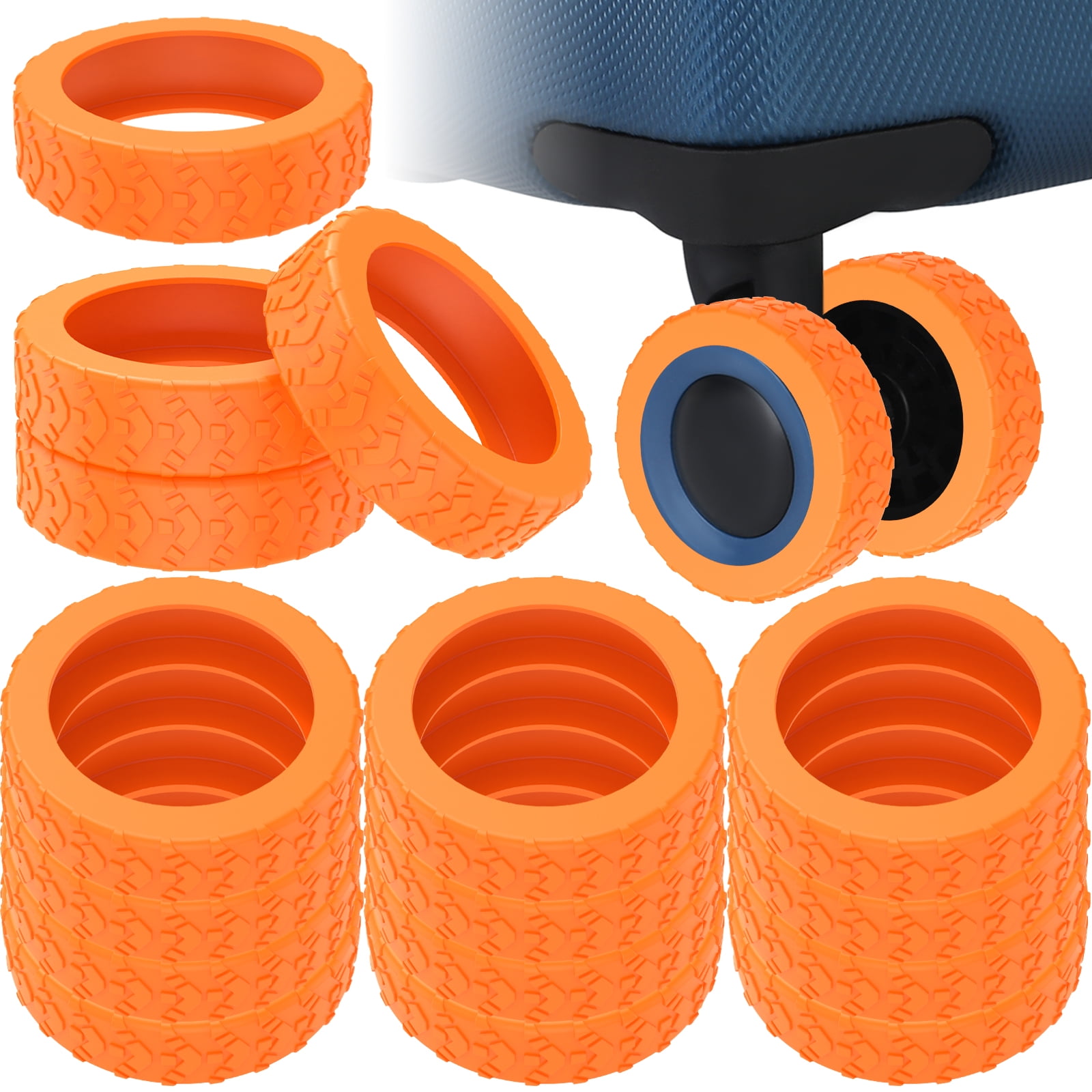 Wekvgz 16pcs Luggage Wheels Covers Silicone Luggage Wheel Protector ...