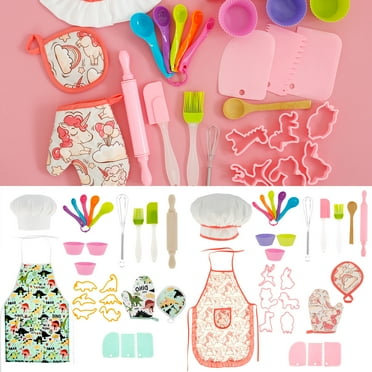 LUIISIS 26Pcs Kids Cooking and Baking Set, Kid Cooking Set with Rainbow ...