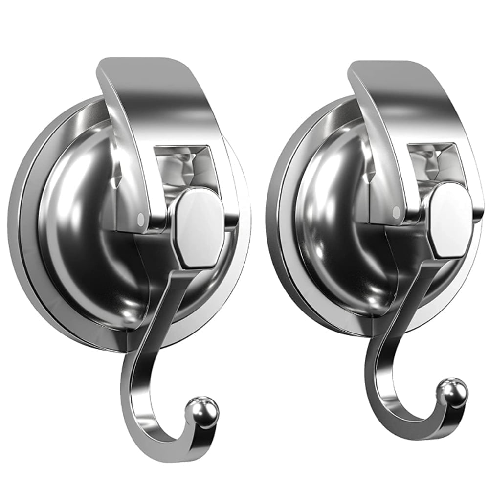 Wekvgz Suction Cup Hooks 2PCS Heavy Duty Reusable Install Shower Wall ...