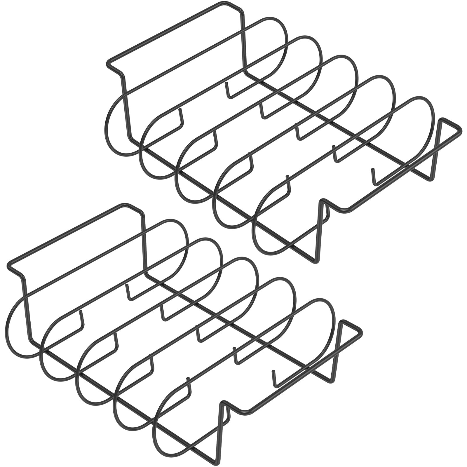 Wekvgz 2Pcs BBQ Rib Racks Non Stick Rib Rack Iron BBQ Roasting Stand ...