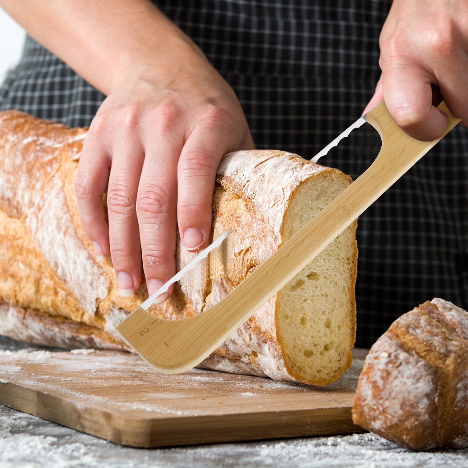 Wekvgz 2Pcs Bread Bow Cutter Stainless Steel Sourdough Bread Slicer ...