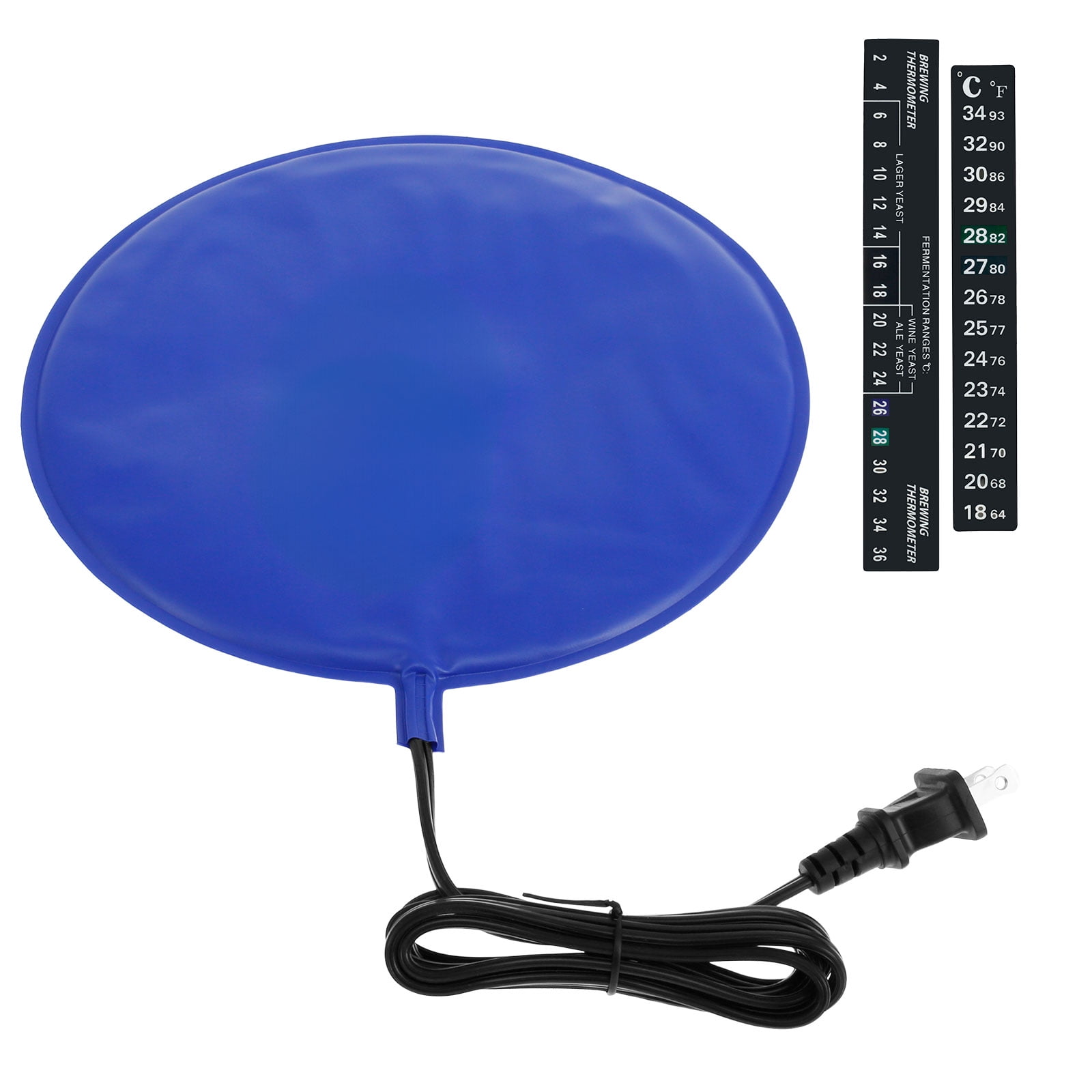 Wekvgz 2Pcs Brewing and Fermentation Heating Pad with 2 Temp Strips and ...