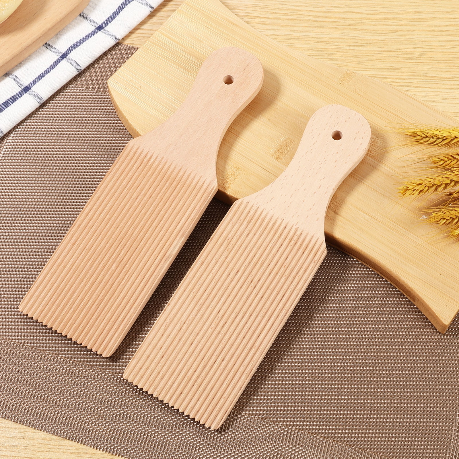 Wekvgz 2Pcs Pasta Board Set Wood Pasta Making Tool Set Portable Butter ...
