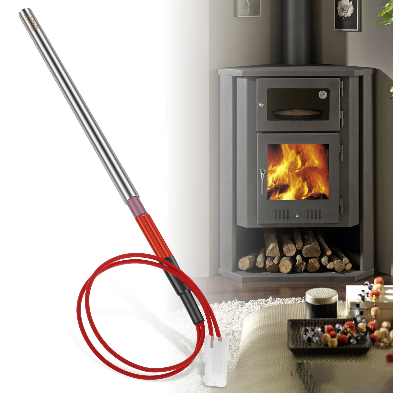 Wekvgz 2Pcs Pellet Stove Igniter Stainless Steel Grill Igniter Rod High ...