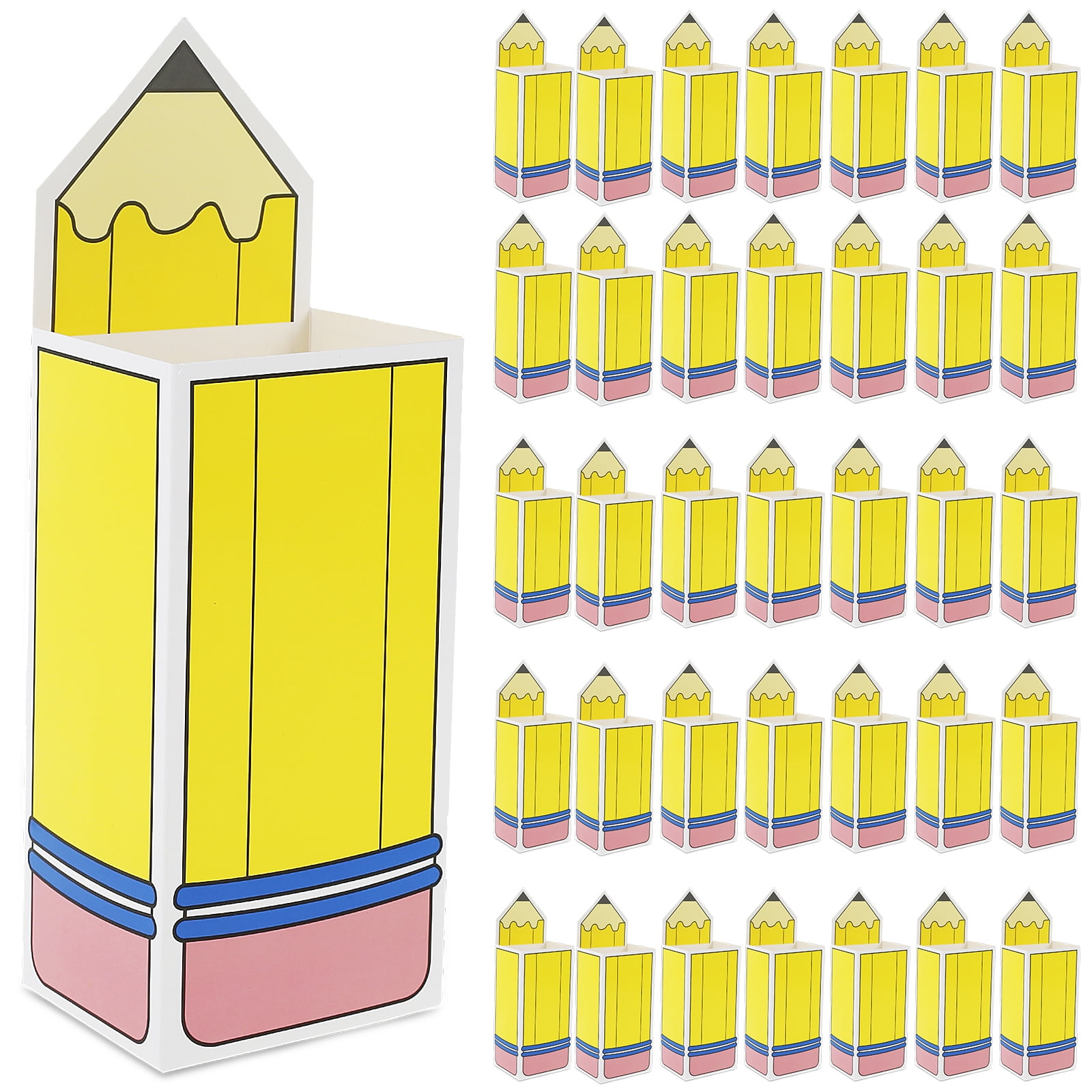 Wekvgz 2Pcs Pencil Shape Candy Boxes Cute Safe Pencil Candy Boxes Easy ...