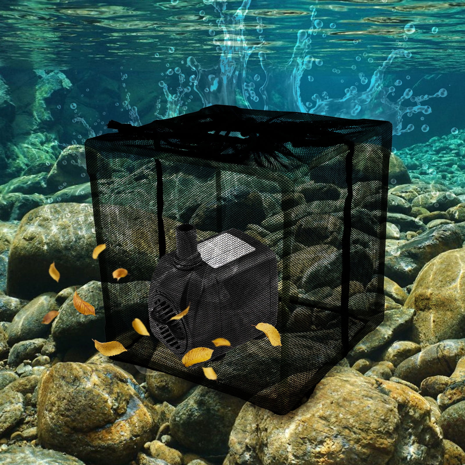 Wekvgz 2Pcs Pond Pump Filter Bag Solid Pump Mesh Box Adjustable Pond ...