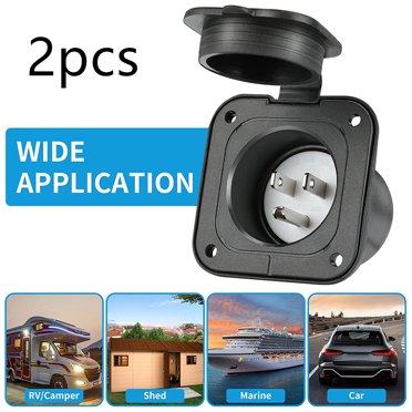 Marinco / Park Power 301ELRV.BLK 30 Amp 125V Stndrd Rv Inlet - Walmart.com