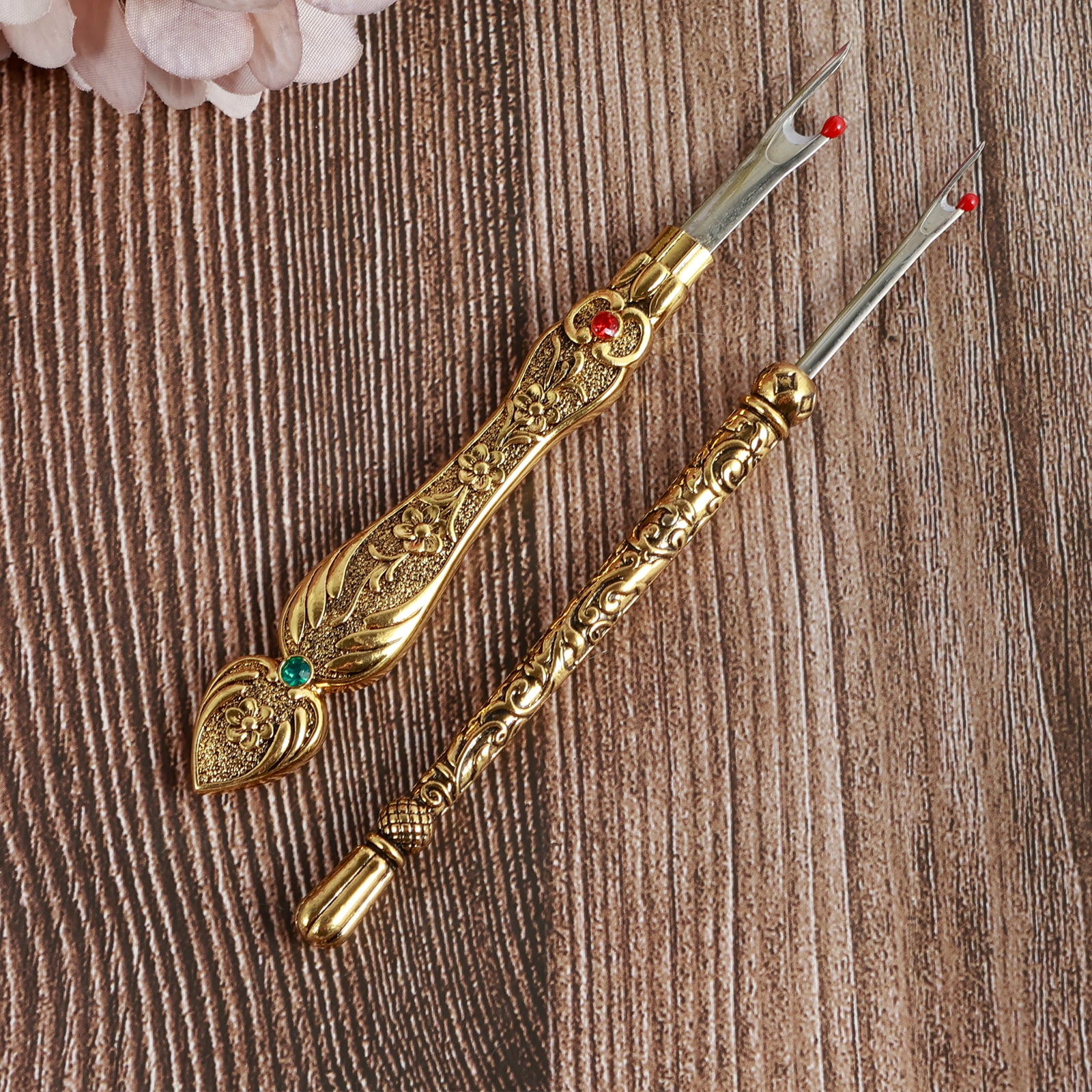 Wekvgz 2pcs Sewing Thread Remover Vintage Carved Handle Quick Stitch ...