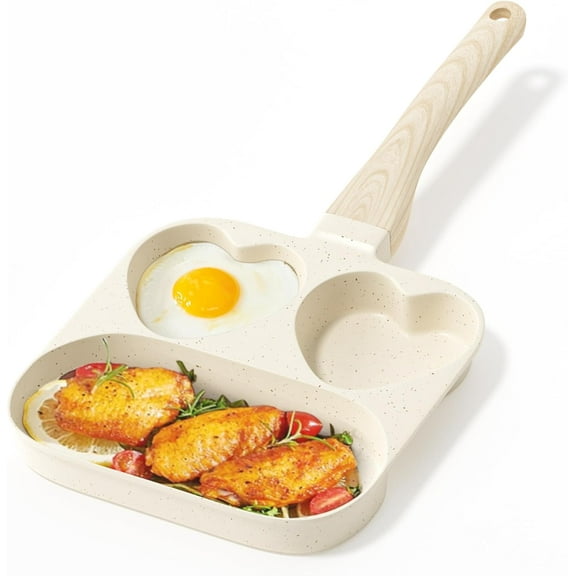 Ywbawe Dual-Sided Square and Round Egg Frying Pan with 304 Handle, Non ...