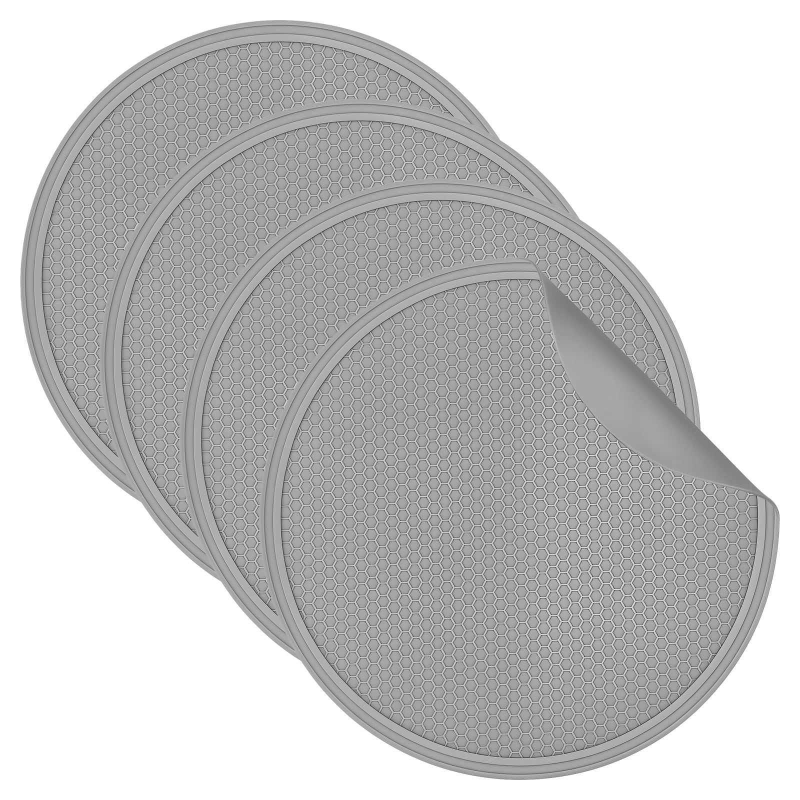 Wekvgz 4 Pcs Silicone Microwave Mats Heat Resistant Silicone Hot Pads ...