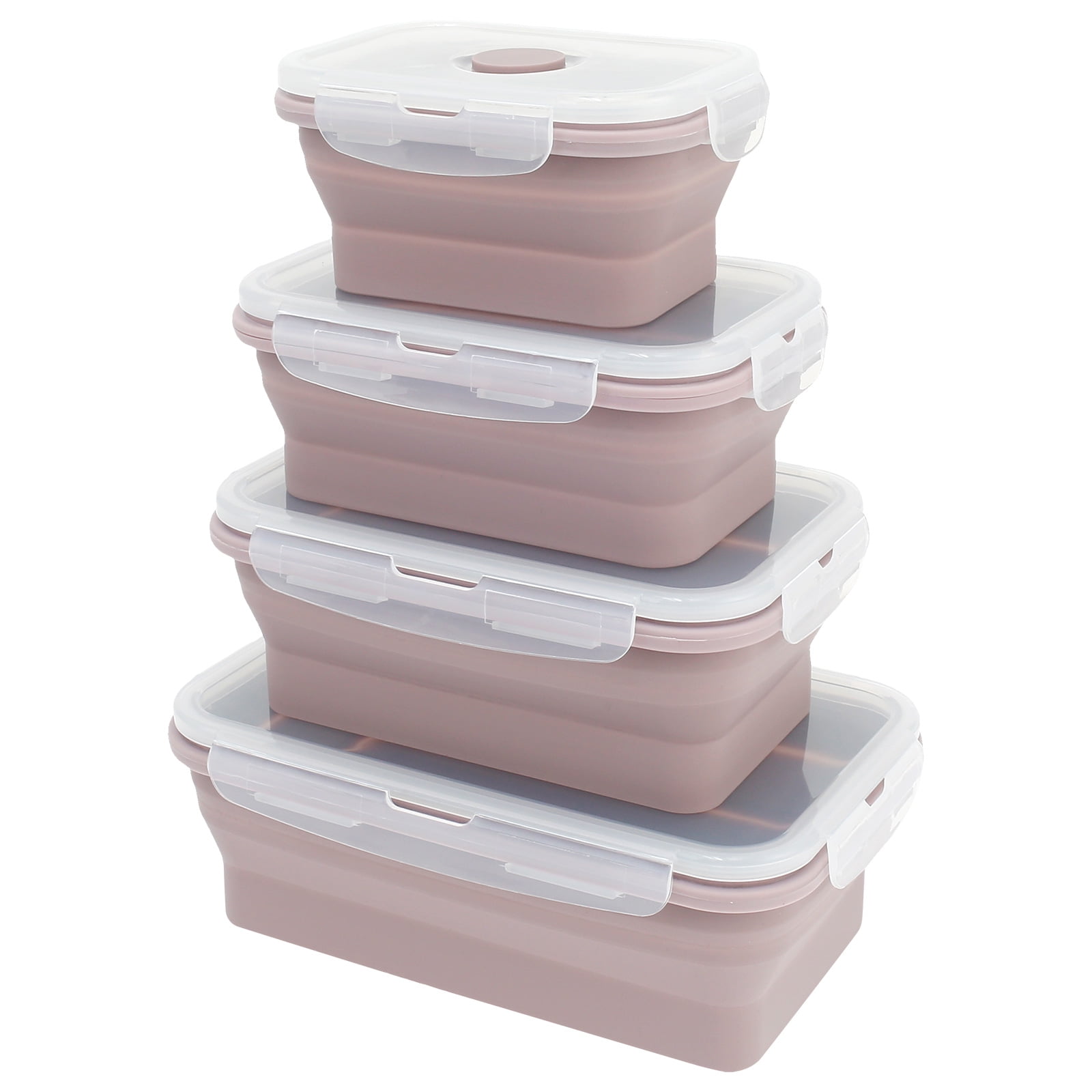Wekvgz 4Pcs Silicone Collapsible Food Storage Container Temperature ...