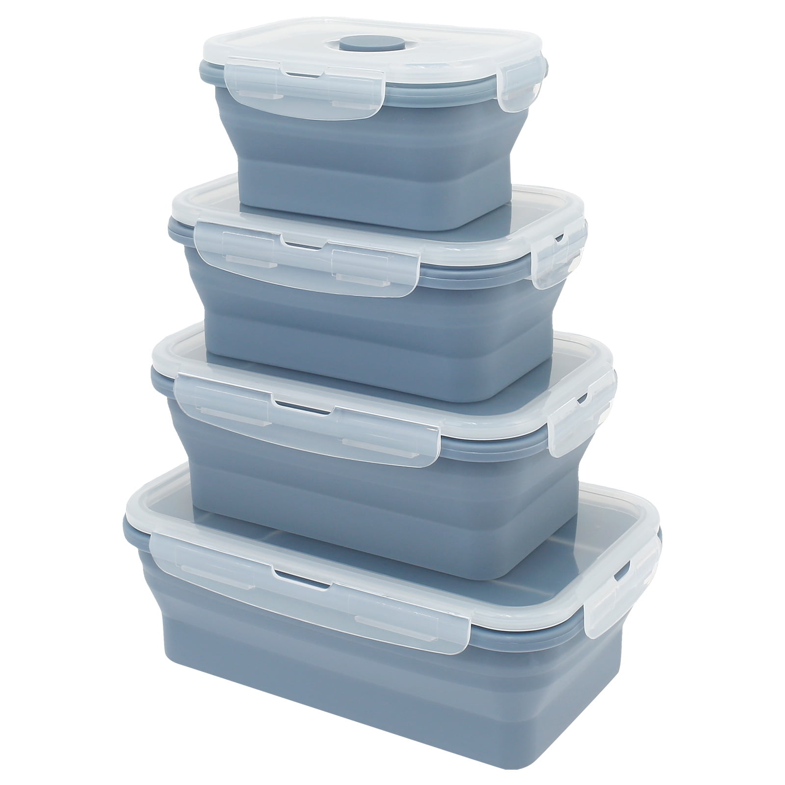 Wekvgz 4Pcs Silicone Collapsible Food Storage Container Temperature ...