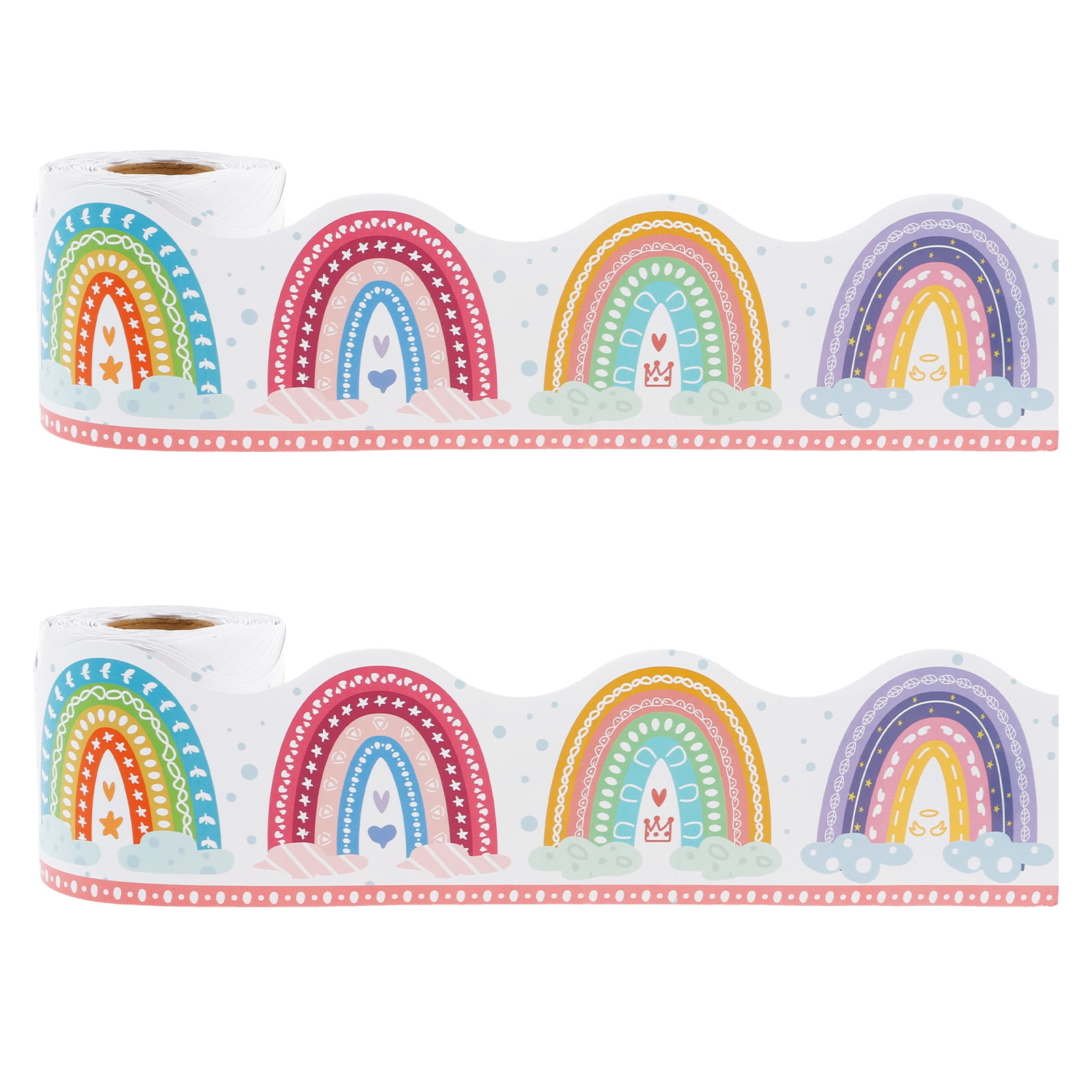 Wekvgz 4Rolls Bulletin Board Borders 131.2 Ft Colorful Bulletin Board ...