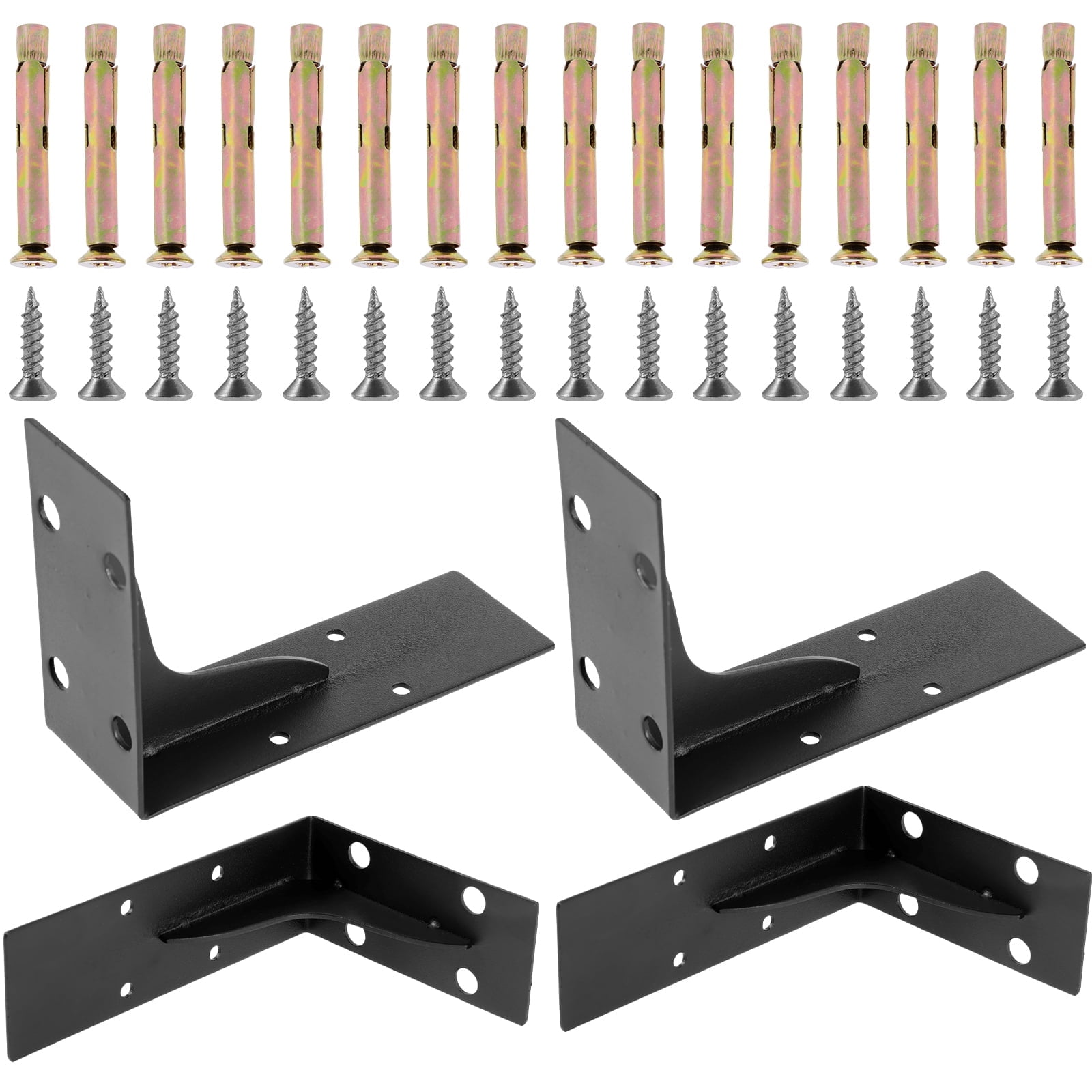 Wekvgz 4pcs Shelf Brackets 6 inch Heavy Duty Floating Shelf Bracket ...