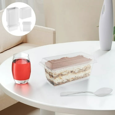 DLux 100 x 2oz Disposable Snack Cups with Spoons and Lids, Clear ...