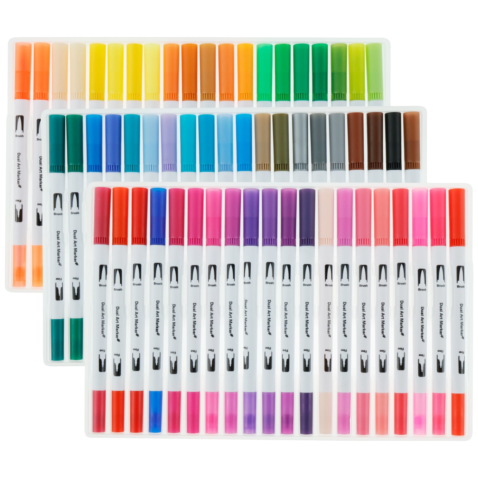 Wekvgz 60Colors / 100 Colors Double Tip Brush Pens Washable Double ...