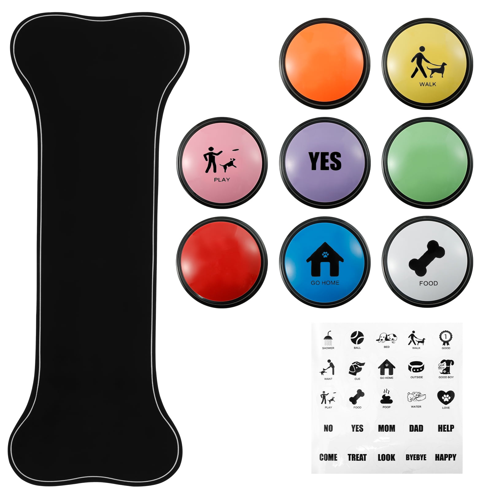 Wekvgz 8Pcs Dog Buttons for Communication Battery Powered Voice ...