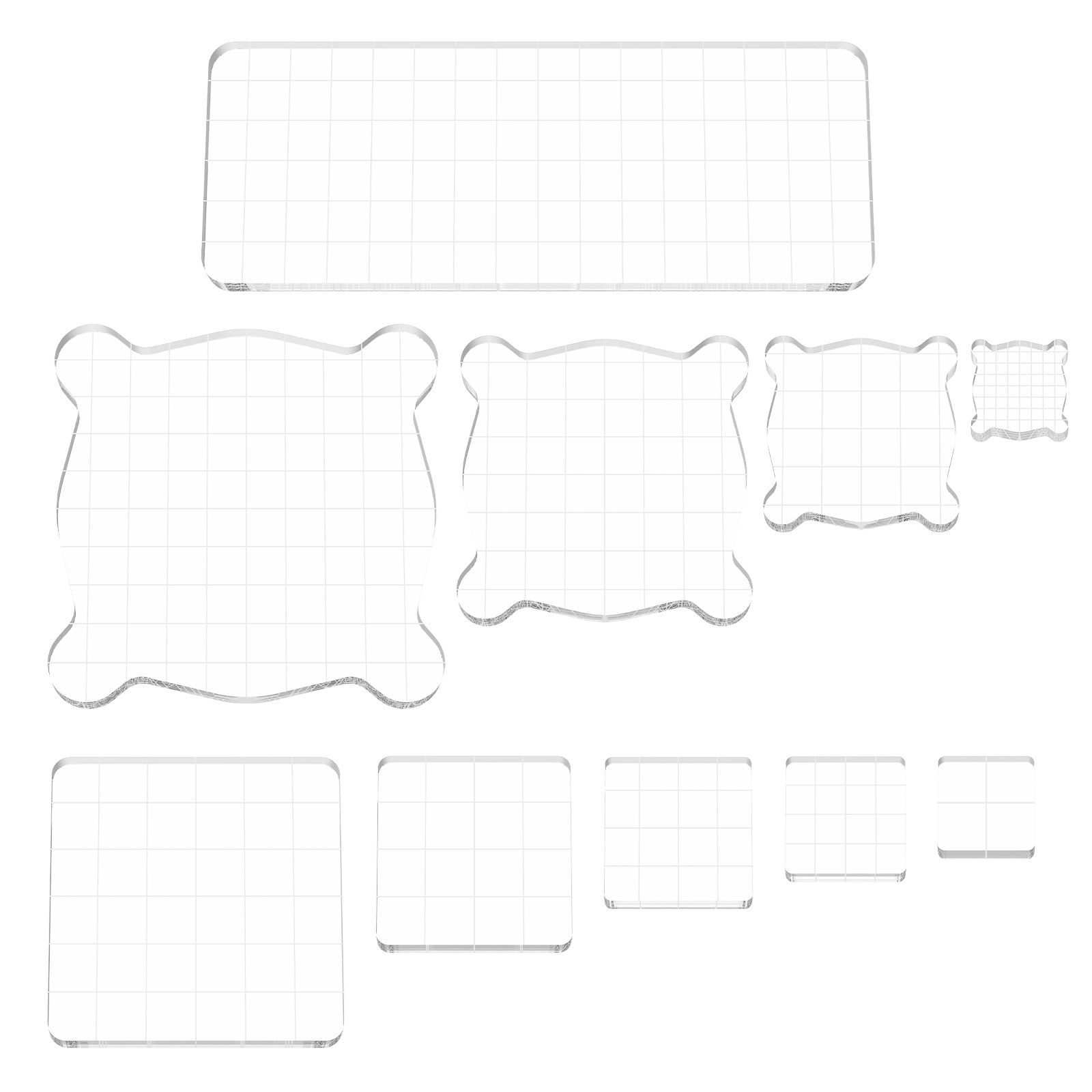 Wekvgz Acrylic Stamp Blocks Set Reusable Stamping Blocks Tools with ...