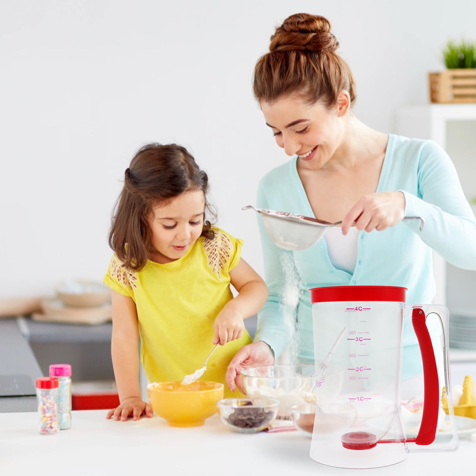 Wekvgz Batter Separator 900ml Pancake Batter Dispenser Reusable Batter ...