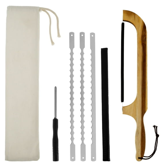 Wooden Bread Bow Knife for Sourdough, Bread Saw for Homemade Bread ...