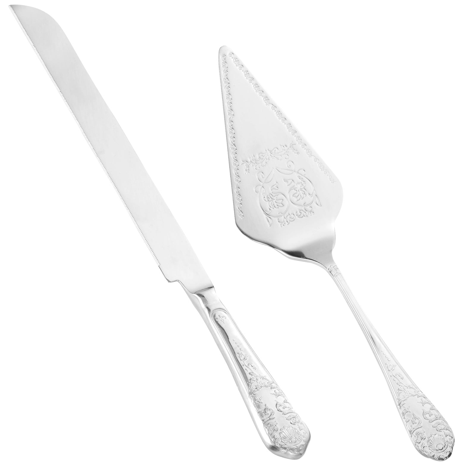 Wekvgz Cake Knife and Server Set Versatile Silver Knife and Server Set ...