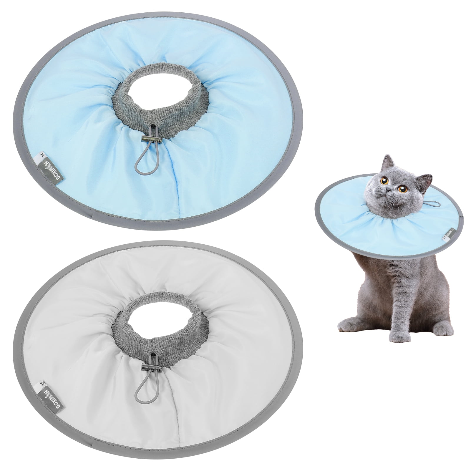 Wekvgz Cat Neck Cone Protective Soft Cat Recovery Collar After Surgery ...